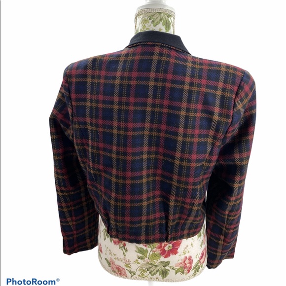 Maria Jose Navarro | Jackets & Coats | Crop Vtg Plaid Double Breasted ...